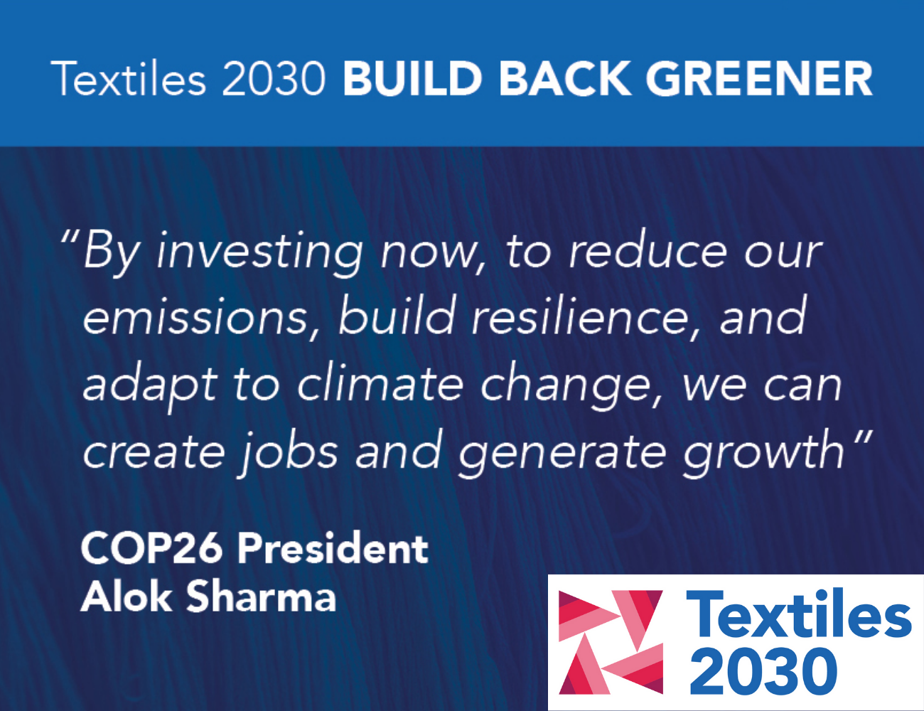 ACS is a founding signatory of Textiles 2030! - ACS Clothing